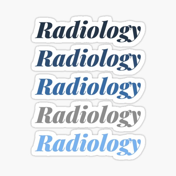 "Radiology" Sticker for Sale by Oreo2020 | Redbubble