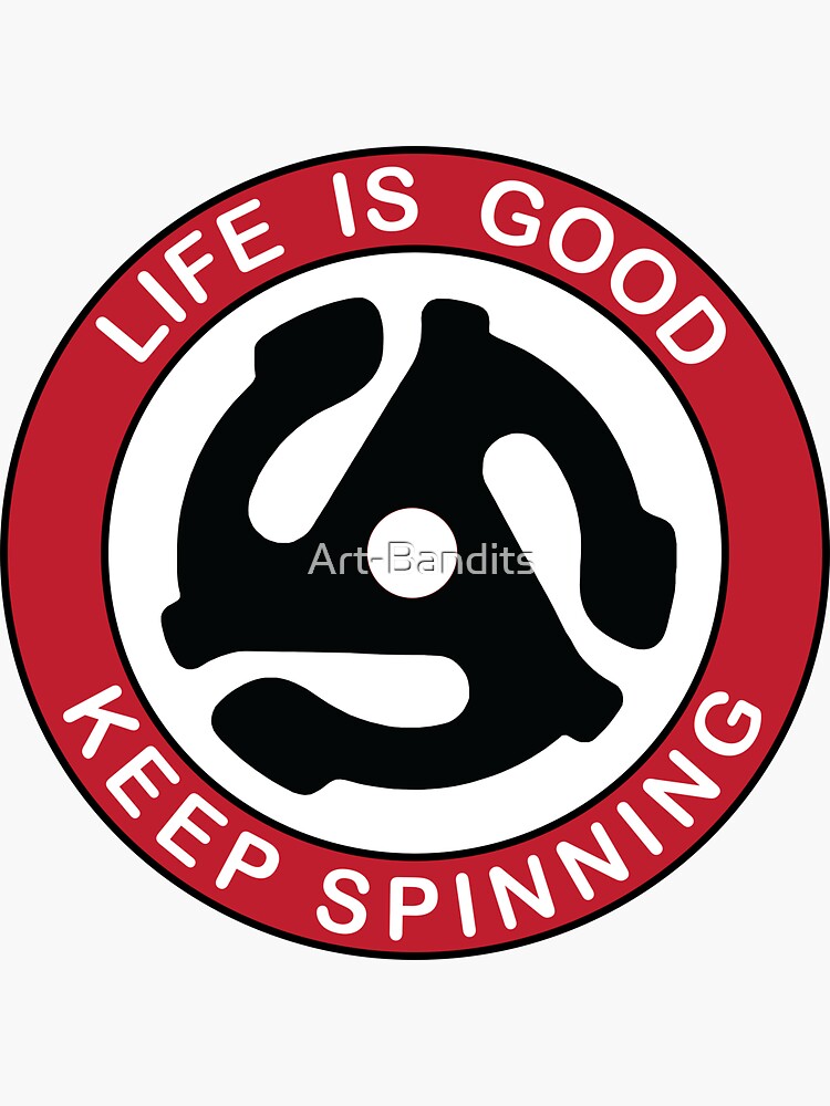 "Keep Spinning" Sticker for Sale by Art-Bandits | Redbubble