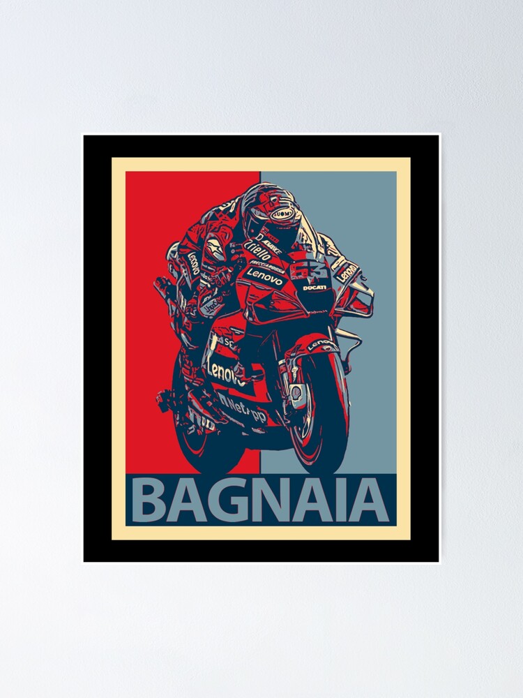 "Francesco Bagnaia" Poster for Sale by WunMena | Redbubble