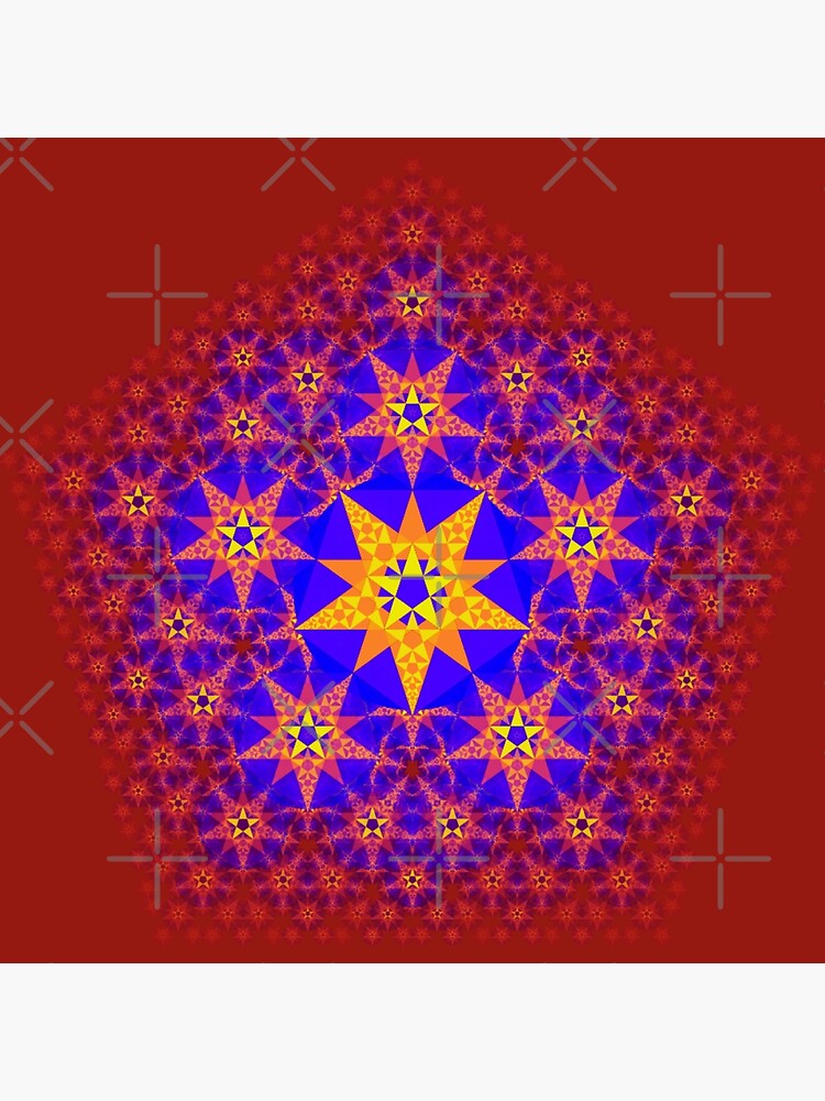 "Red indian star pattern in mandala style" Poster for Sale by ...