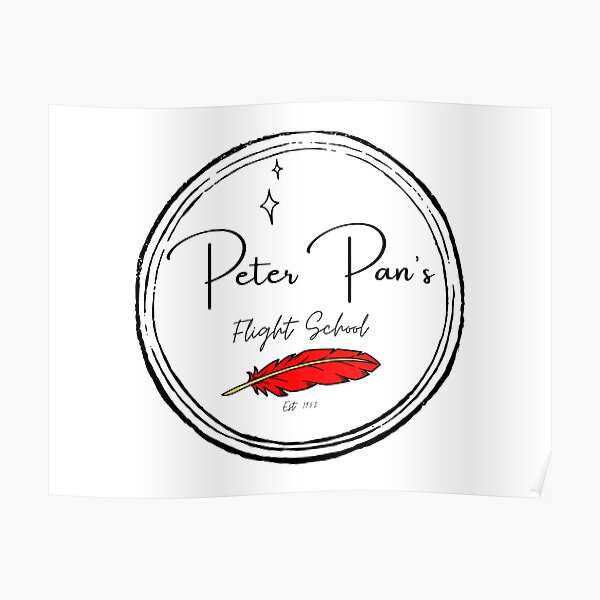 "Peter Pan's Flight School" Poster for Sale by DreamerJournal | Redbubble