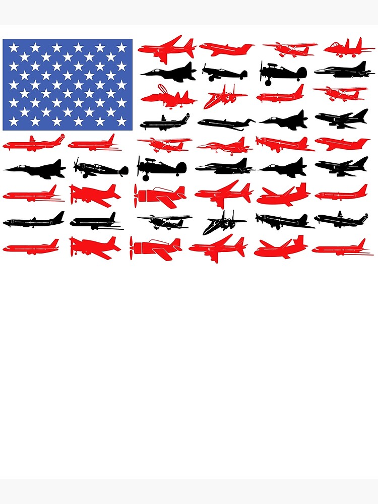 "Pilot Airplane American Flag Plane Aviation" Poster for Sale by ...