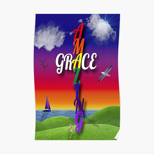 "Amazing Grace Ocean Scene" Poster for Sale by Genson | Redbubble