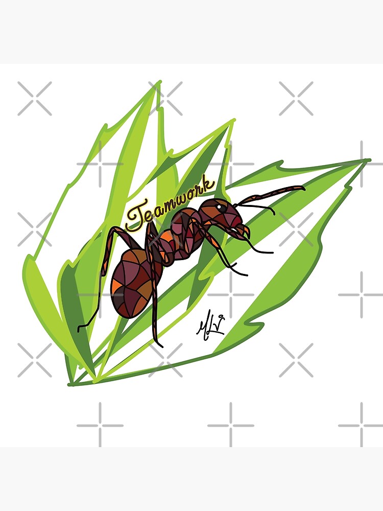 "Ant-teamwork" Poster for Sale by mjz-artstudio | Redbubble