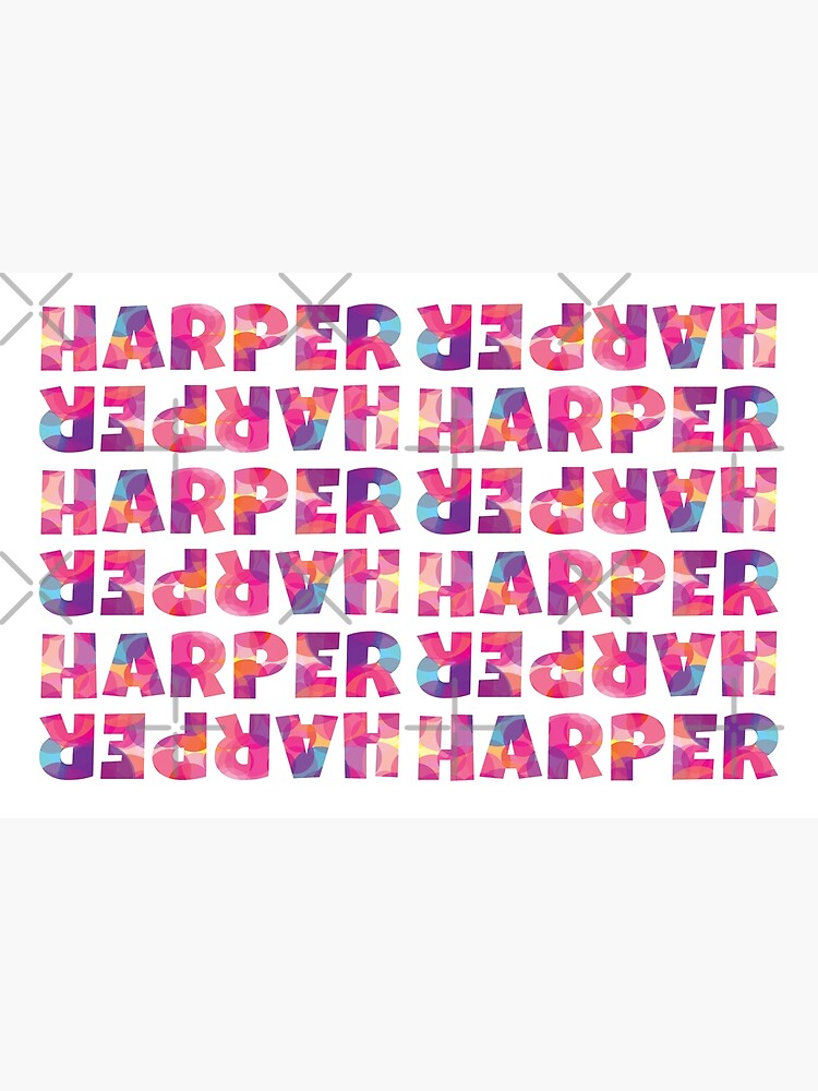 "Harper cute name in pink color." Poster for Sale by ocristianart ...