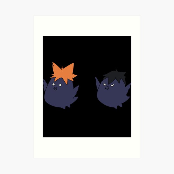 "Hinata And Kageyama Crows Sticker" Art Print for Sale by laureljusjv | Redbubble