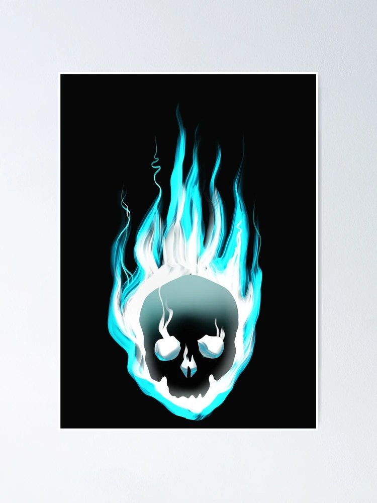 Blue Ghost Rider Skull Wallpaper