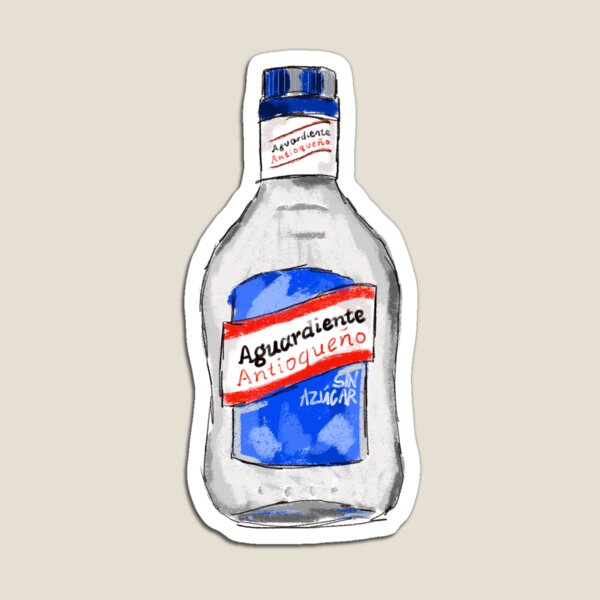 "Aguardiente, Colombian Liquor, Colombia Sticker" Magnet for Sale by ...