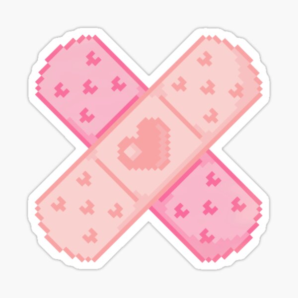 "Pixel heart bandage" Sticker by SaiyoStudios | Redbubble