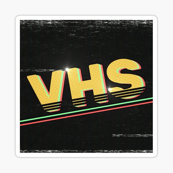 "VHS Retro Style Sticker" Sticker for Sale by QuickBoomCGArt | Redbubble