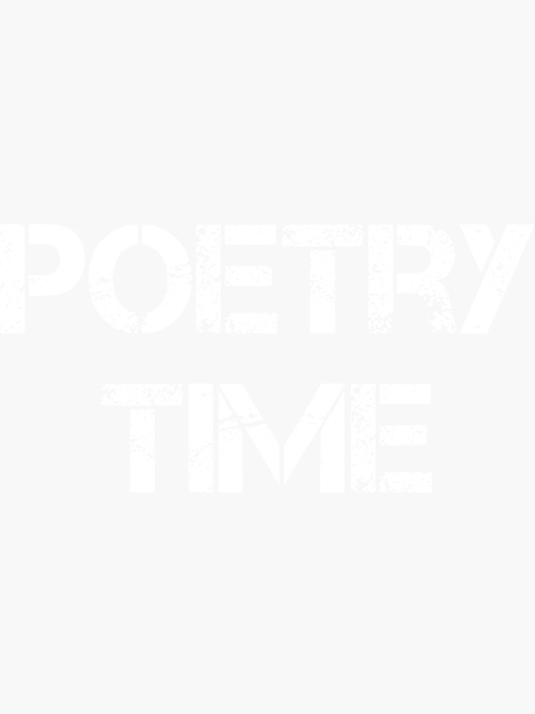 "Poetry Time" Sticker for Sale by rachidhaz | Redbubble