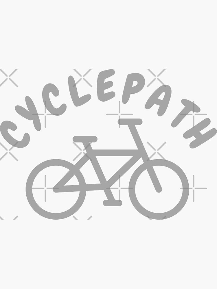 "Cyclepath" Sticker by MrTsTshirts | Redbubble