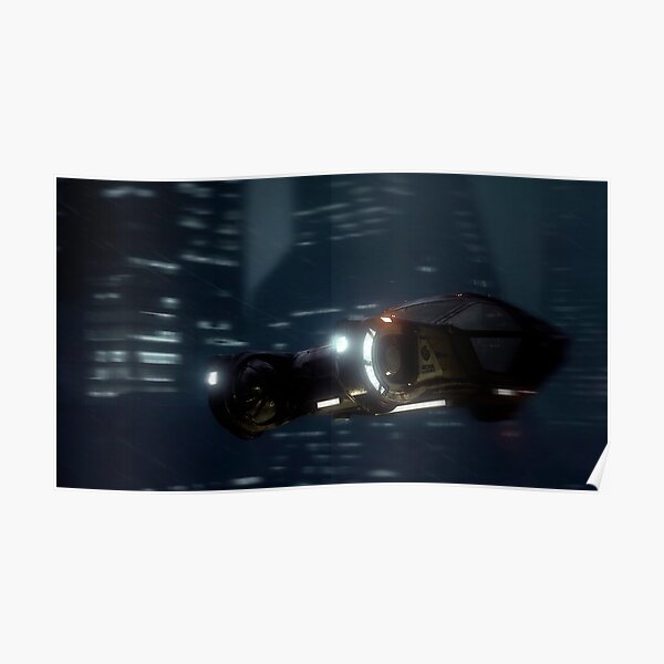 "BLADE RUNNER 2049 cyberpunk futuristic flying car" Poster for Sale by ...