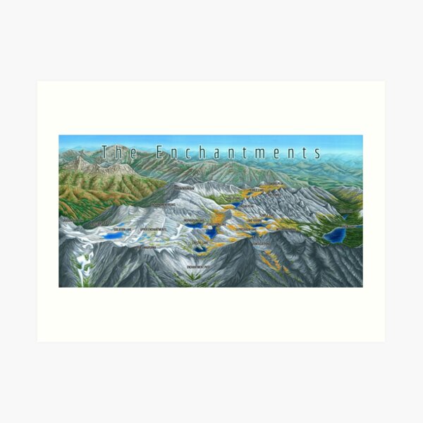 "Map of the Enchantments" Art Print for Sale by Bonnie Johnson | Redbubble