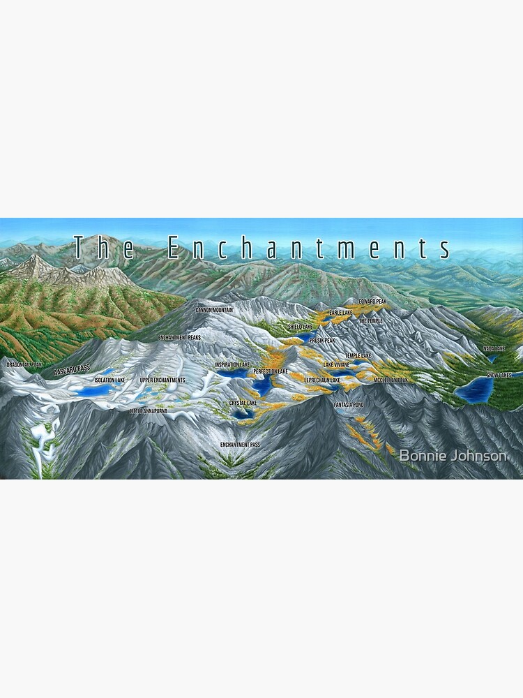 "Map of the Enchantments" Poster for Sale by Bonnieajohnson | Redbubble