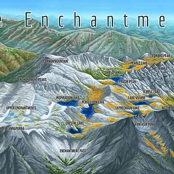 "Map of the Enchantments" Poster for Sale by Bonnieajohnson | Redbubble
