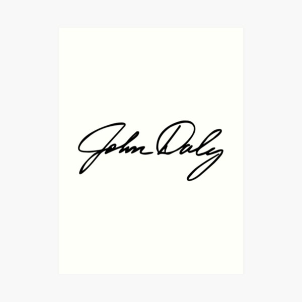 "John Daly Merch John Daly Logo" Art Print for Sale by SamibShop ...