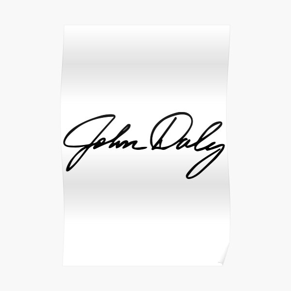 "John Daly Merch John Daly Logo" Poster for Sale by SamibShop | Redbubble