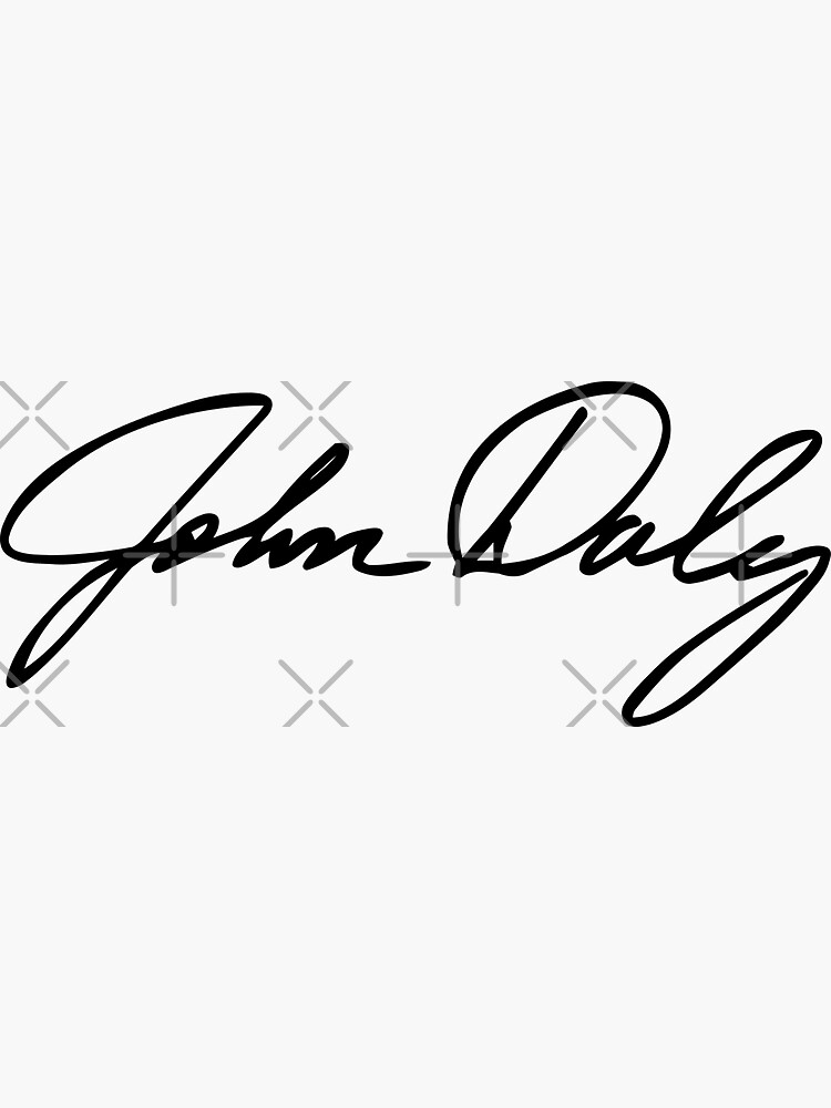 "John Daly Merch John Daly Logo" Sticker for Sale by SamibShop | Redbubble