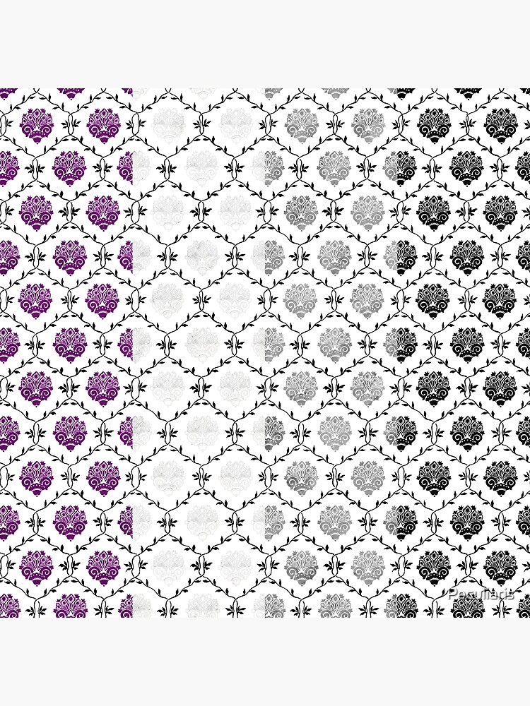 Asexual Flag In Damask Poster For Sale By Peculiaris Redbubble