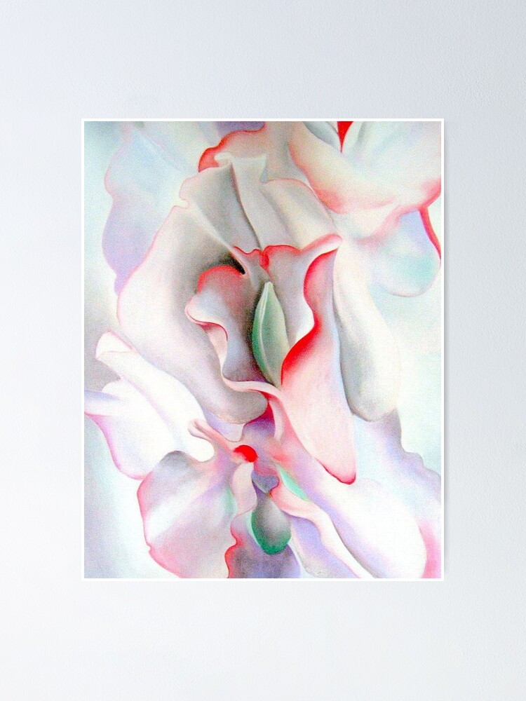 "Georgia O'Keeffe White Iris Giclee Print Texture Gel Reproduction ...