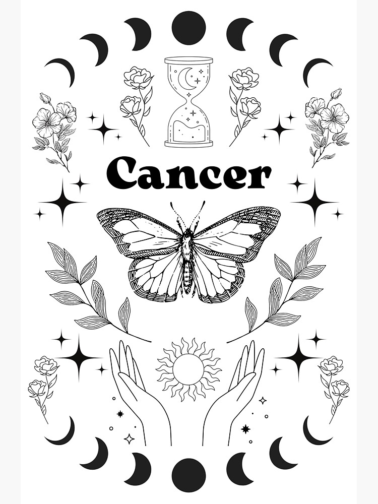 "Cancer aesthetic space design" Sticker by Holly-berry-art | Redbubble