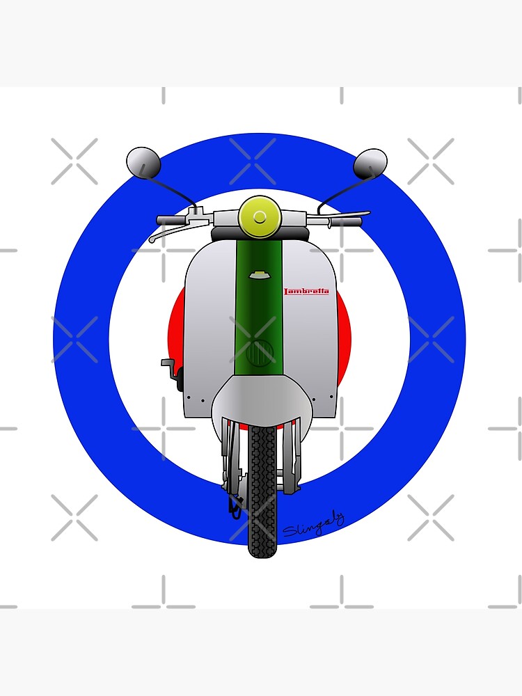 "Lambretta Scooter with Mod Symbol" Poster for Sale by lensman888 ...