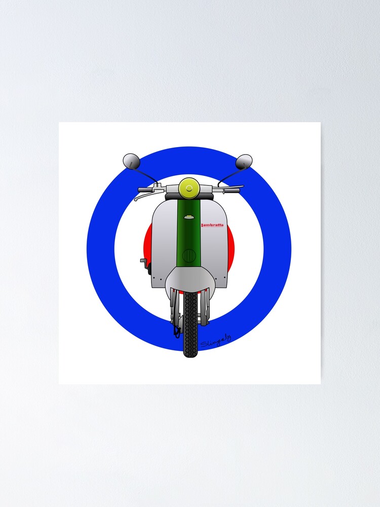 "Lambretta Scooter with Mod Symbol" Poster for Sale by lensman888 ...
