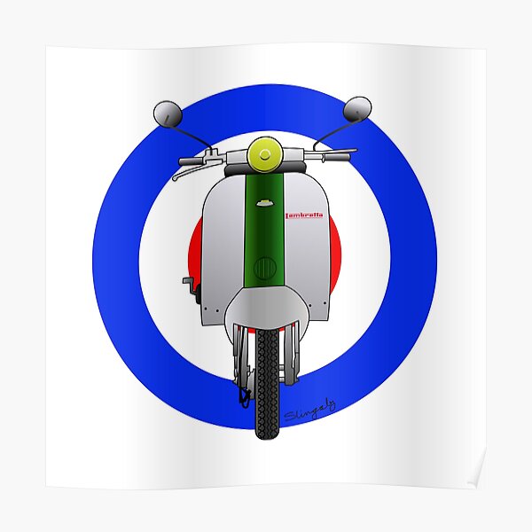"Lambretta Scooter with Mod Symbol" Poster for Sale by lensman888 ...