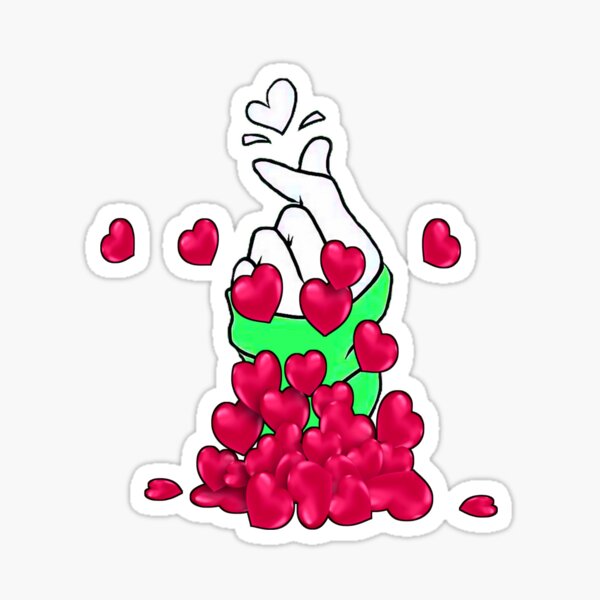 "Finger Heart " Sticker for Sale by Youcefferloul | Redbubble