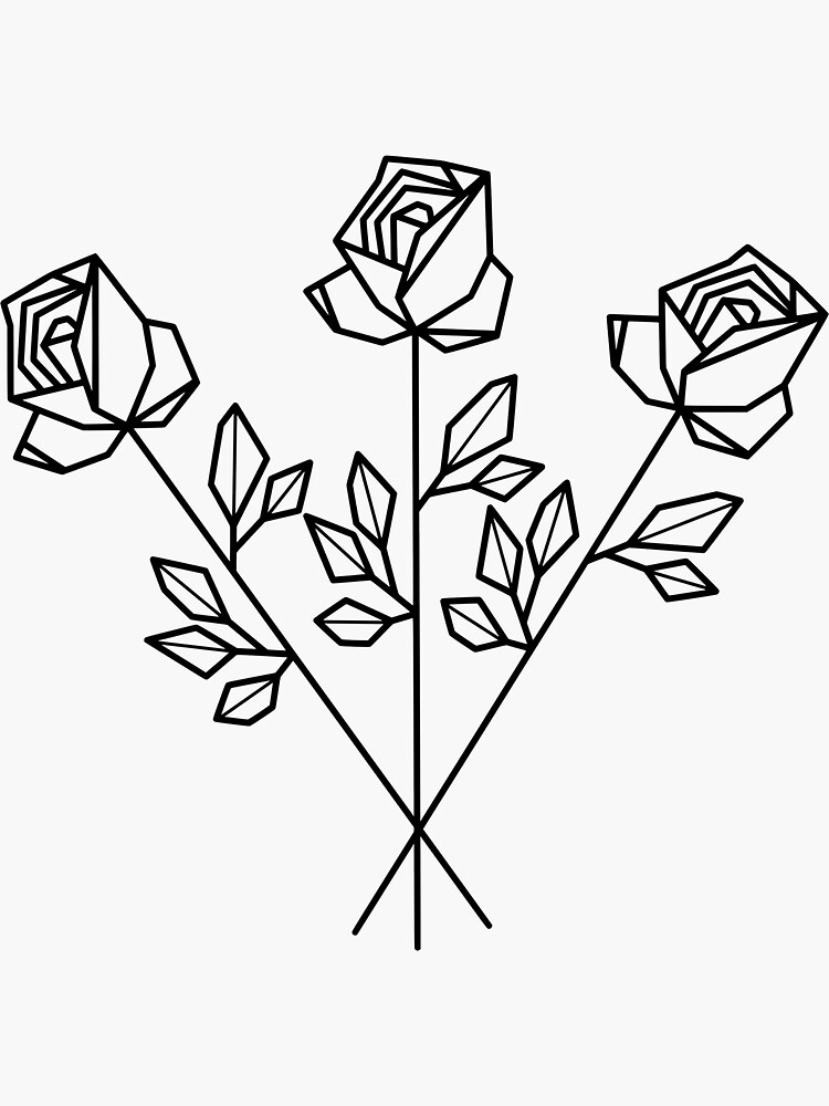 "Triple Roses" Sticker for Sale by horizonhearts | Redbubble