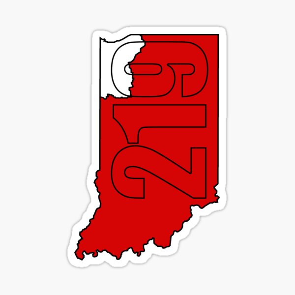 "Area Code 219 | Fort Wayne IN 219 | Indiana State Hometown" Sticker ...