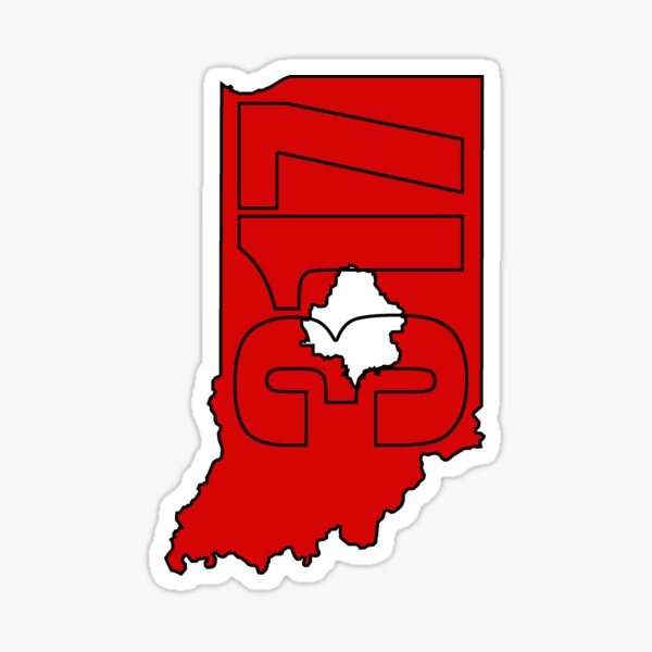 "Area Code 317 | Indianapolis IN 317 | Indiana State Hometown" Sticker ...