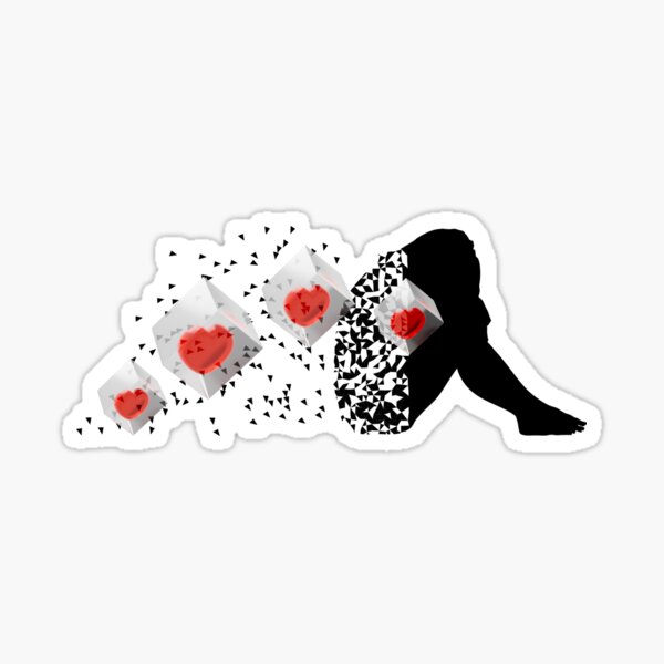 "SUFFERING OF GRIEF" Sticker for Sale by Tammera | Redbubble
