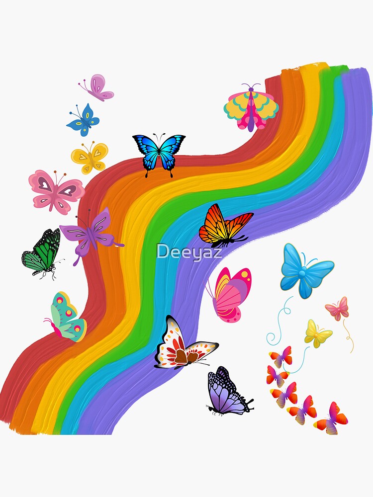 "Pride butterflies " Sticker for Sale by Deeyaz | Redbubble
