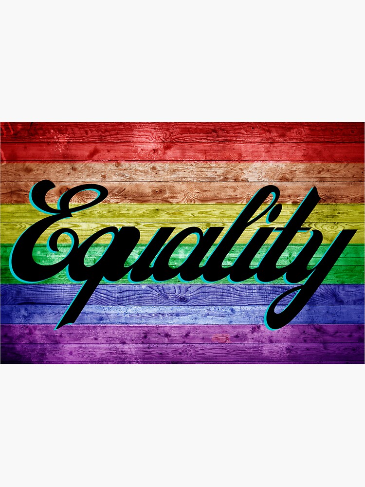 "Equality Rainbow" Sticker for Sale by joysandone | Redbubble