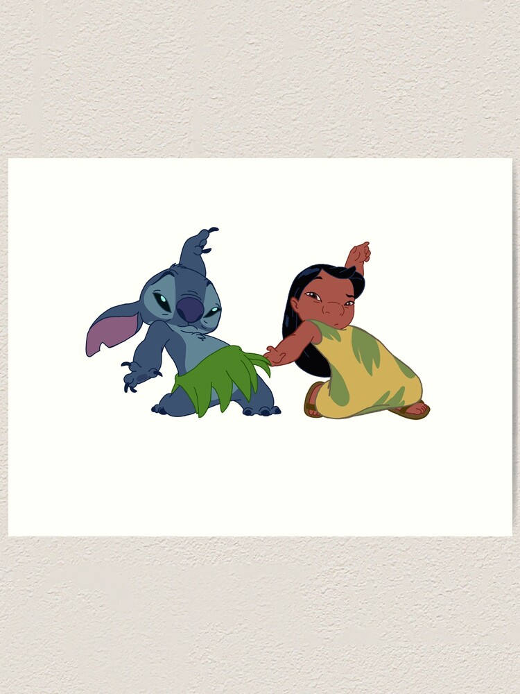 "Lilo & Stitch Dancing" Art Print for Sale by justbydesign | Redbubble