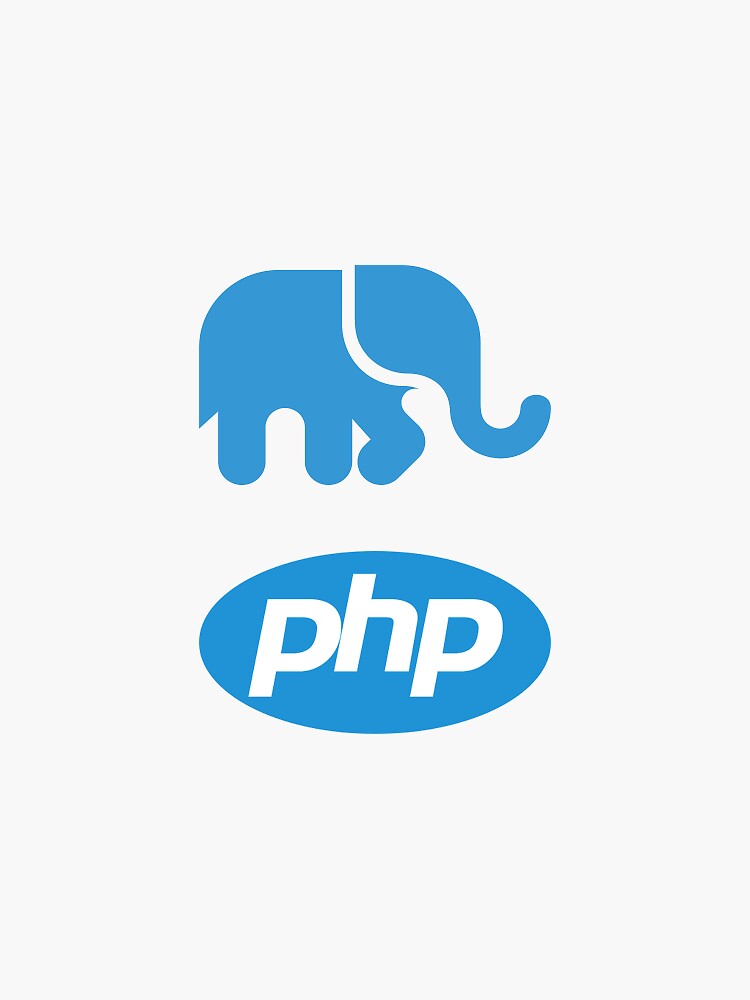 "PHP Logo Stickers 2 in 1" Sticker for Sale by faressoft | Redbubble
