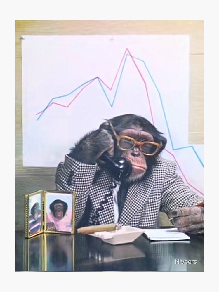 "Monkey Boss" Sticker for Sale by Niveers | Redbubble