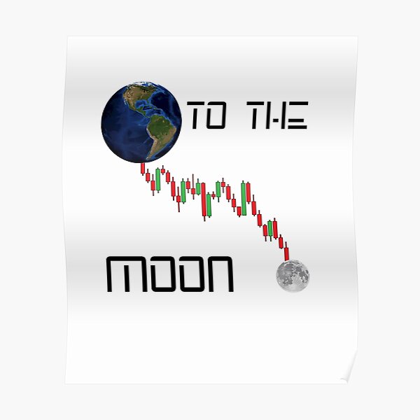 "To The Moon | White Space Meme Editions" Poster for Sale by koko-boy ...
