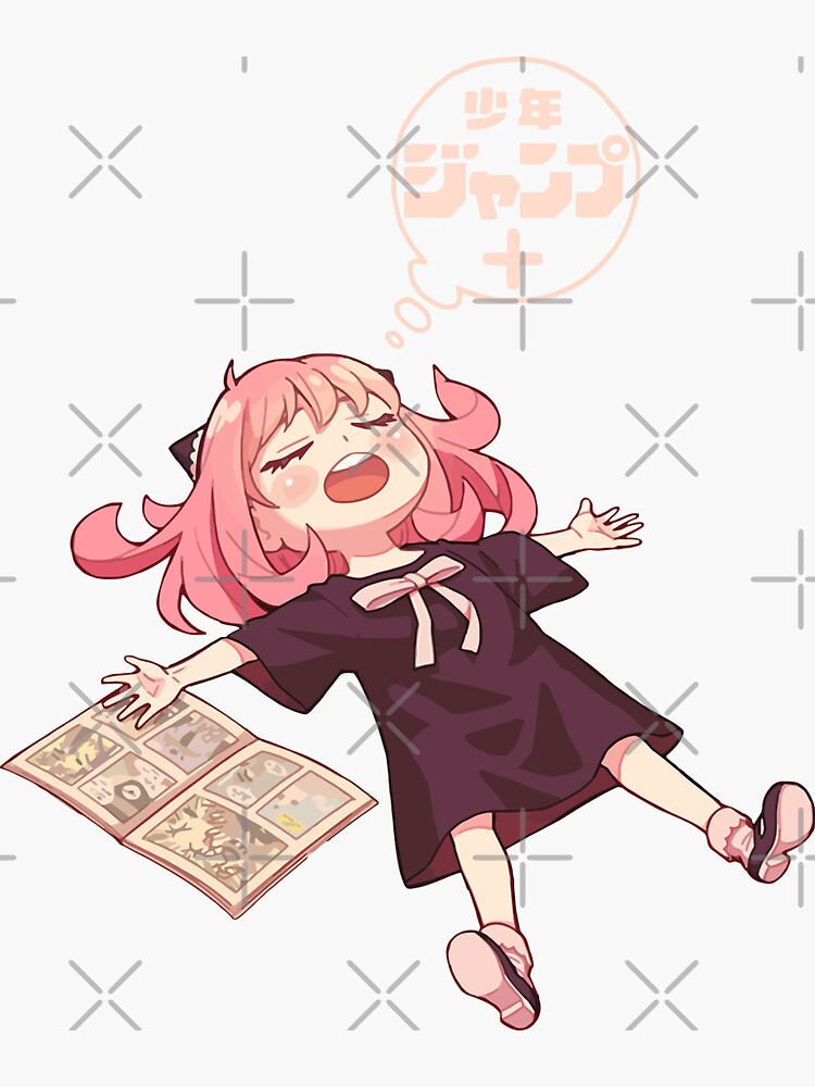 "SXF Anya Forger Sleepy Manga - Spy X Family" Sticker by haikyuufanz ...