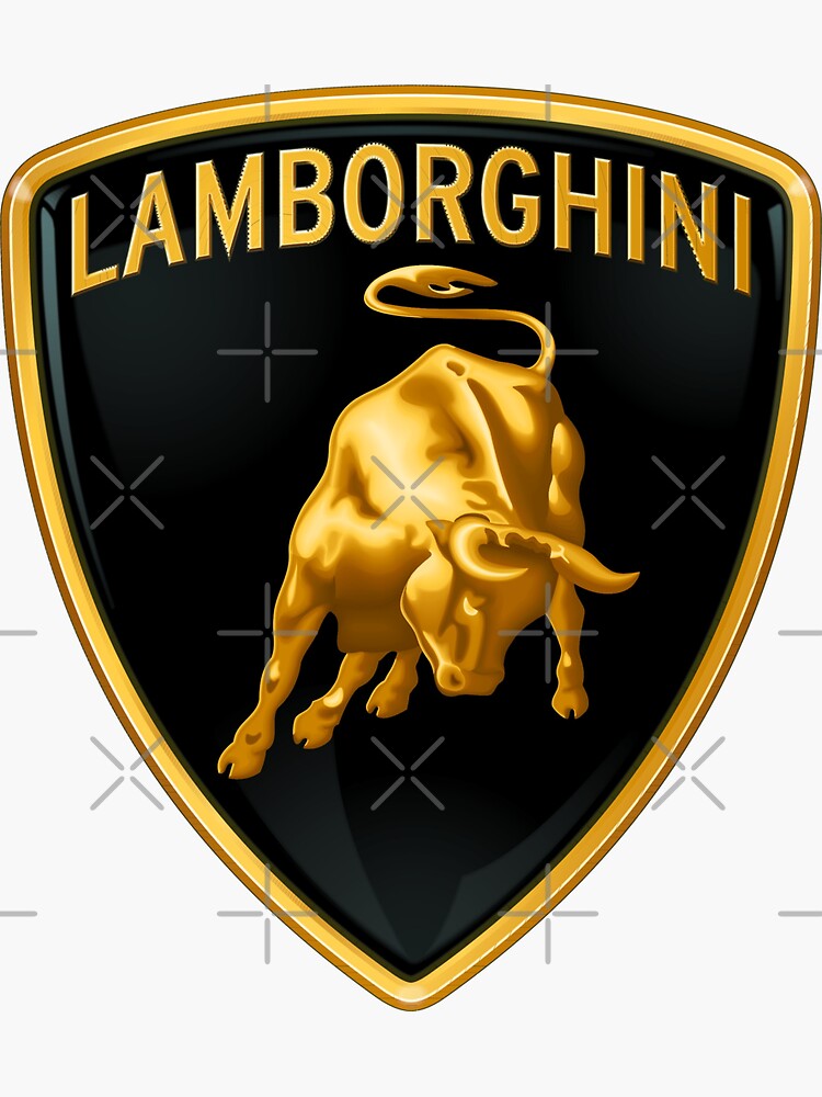 "logo lambo white" Sticker for Sale by uzsshop | Redbubble