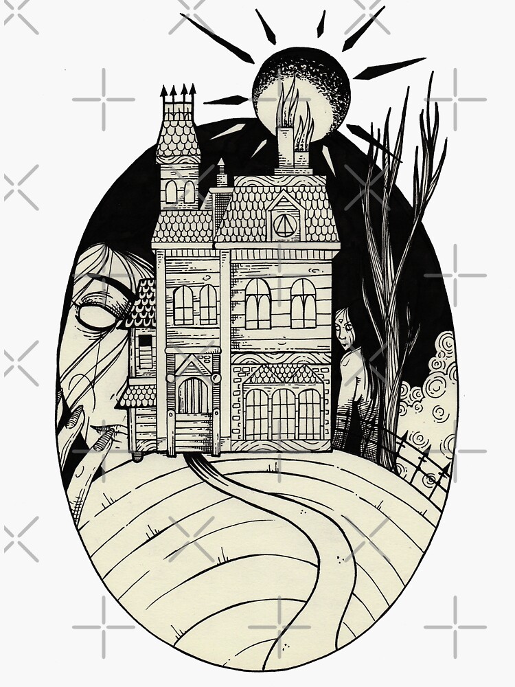 "Haunted Mansion." Sticker by joreeman | Redbubble