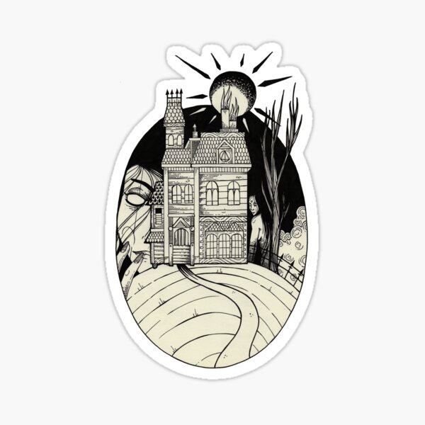 "Haunted Mansion." Sticker by joreeman | Redbubble