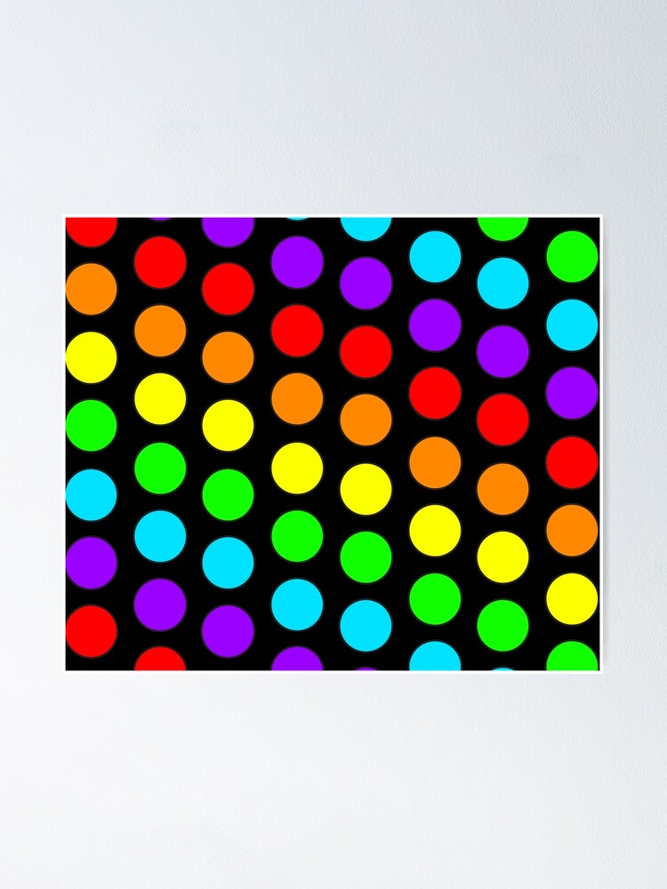 "Rainbow Polka Dots" Poster for Sale by BeJolley | Redbubble