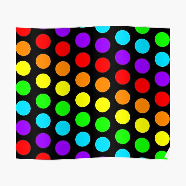 "Rainbow Polka Dots" Poster for Sale by BeJolley | Redbubble