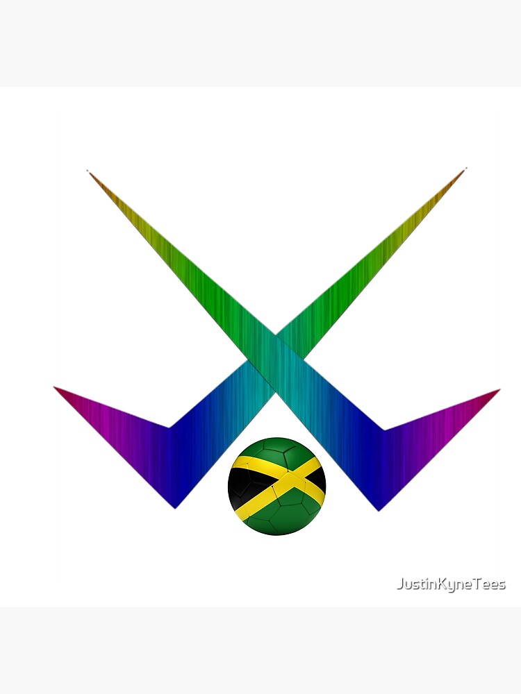"Double Check Mark Soccer Ball Jamaican Flag" Art Print for Sale by ...