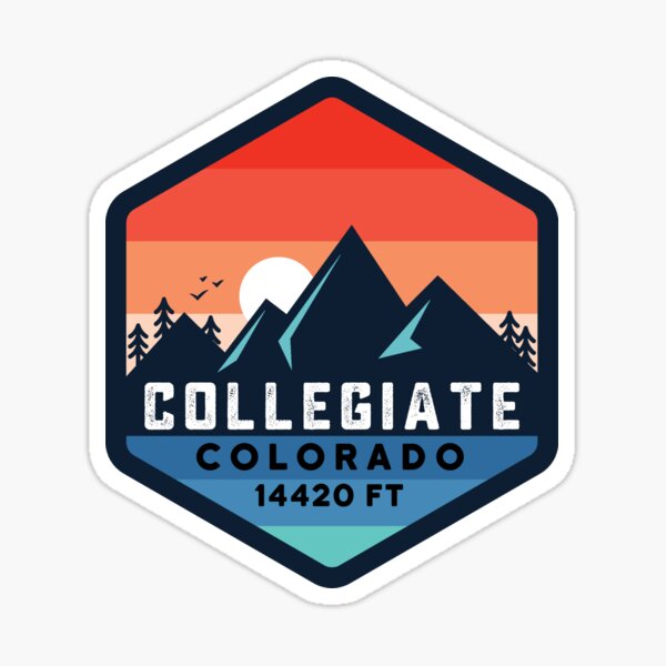 "collegiate peaks mount collegiate mountain colorado " Sticker by Color ...