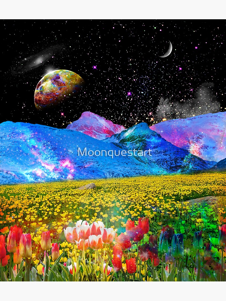 "Cosmic Spring" Sticker for Sale by Moonquestart | Redbubble