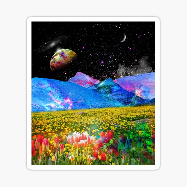 "Cosmic Spring" Sticker for Sale by Moonquestart | Redbubble